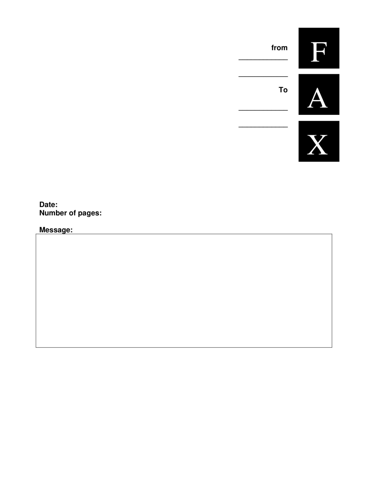 Fax Cover Sheet